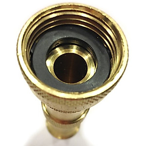 Hose Nozzle High Pressure for Car or Garden - Made in USA - Solid Brass - 2 Nozzle Set - Adjustable Water Sprayer from Spray to Jet - Heavy Duty - Fits Standard Hoses - with Gardening Secret E-Book