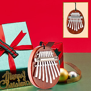 EASTROCK 8 Key Mini Kalimba, Finger Thumb Piano with Accessory Pendant Gift, Exquisite Finger Piano Ornaments Christmas Gift for Kid Adult Beginners
