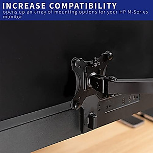 VIVO Quick Attach VESA Adapter Designed for HP M-Series Monitors, M22f, M24f, M27f, M27fd, M27fq, M32f, VESA 75x75m and 100x100mm Conversion Kit, MOUNT-HP01M