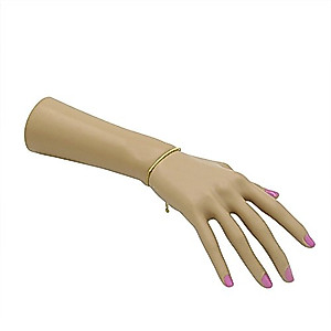 Amanda Rose Collection Bar Bolo Friendship Bracelet for Women in 14k Yellow Gold (Adjustable)