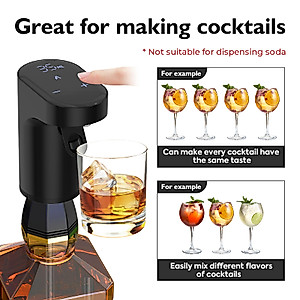 Redsack Electric Wine Decanter Aerator Dispenser Pourer Whiskey Adjustable Quantity Liquor Wine Pump Birthday Gift for Men Women Mom Dad Boss Brother Husband Funny Unique Gifts for Him (Black)