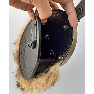 Scottish Kilt Full Dress Sporran Stag Cantel Sporran Antique Unique Stag.471 (Enamel Stag Fox Fur)