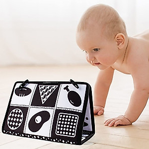 teytoy Tummy Time Mirror Infant Toys Newborn Toys 0-3 Months Brain Developmental Baby Mirror Tummy Time Toys Black and White High Contrast Baby Toys 4 6 9 12 Month Boys Girls Crawling Sensory Toy