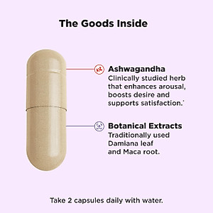 OLLY Lovin Libido Capsules, Boost Desire With Ashwagandha, Maca & Damiana, Vegetarian, Supplement for Women, 20 Day Supply - 40 Count