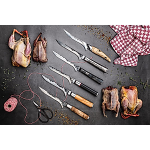 Forged Brute Boning knife, 5.9 inch, handmade, in wooden giftbox