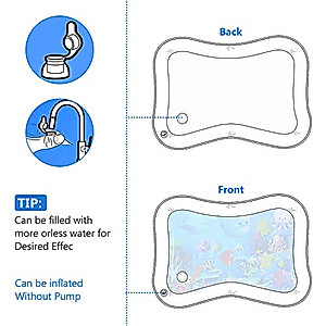 Baby Water Play Mat Water pad Can Be Used All Seasons for Infants Toddlers Early Development Activities Inflatable Tummy Time Water Mat for 3-48 Months Baby Toys Play mat for Baby's Stimulation Growth