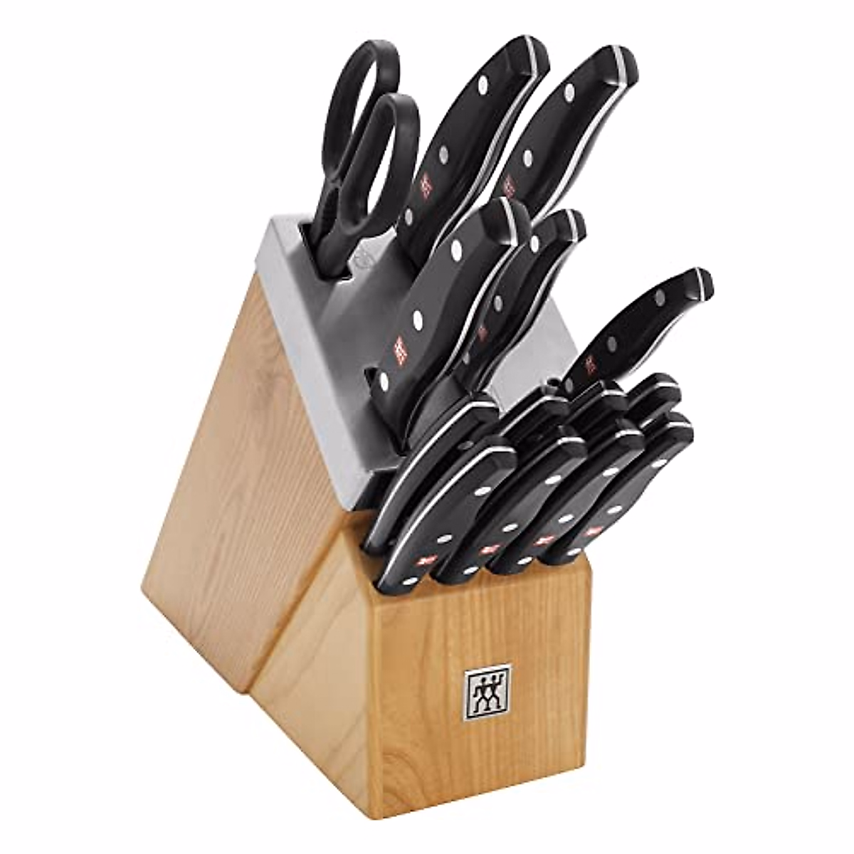 ZWILLING Twin Signature 15-Piece German Knife Set with Block, Razor-Sharp, Made in Company-Owned German Factory with Special Formula Steel perfected for almost 300 Years, Dishwasher Safe