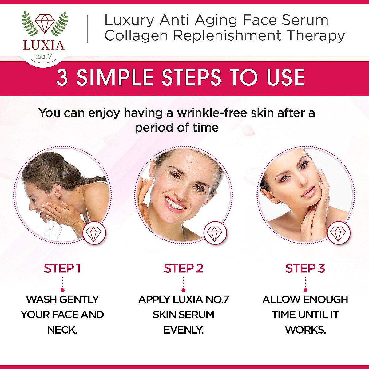 Luxia Skincare- Collagen Serum-Luxury Anti Aging Face Serum Treatment Formula for Men and Women. Effective for Fine Lines and Under Eye Wrinkles.