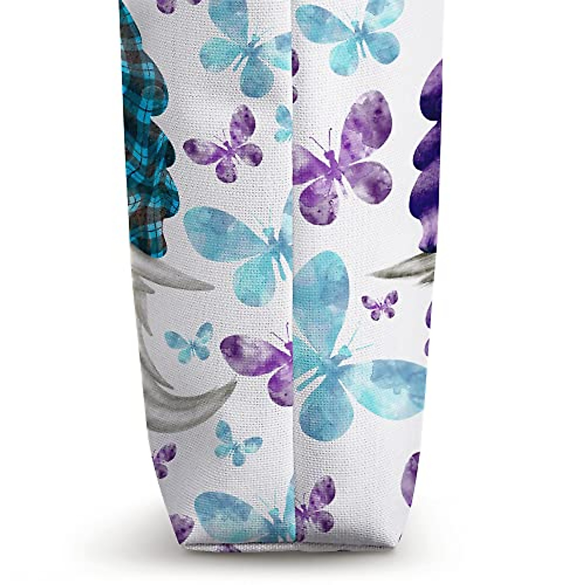 Trendy Spring Gnome For Purple Awareness With Cute Butterfly Tote Bag