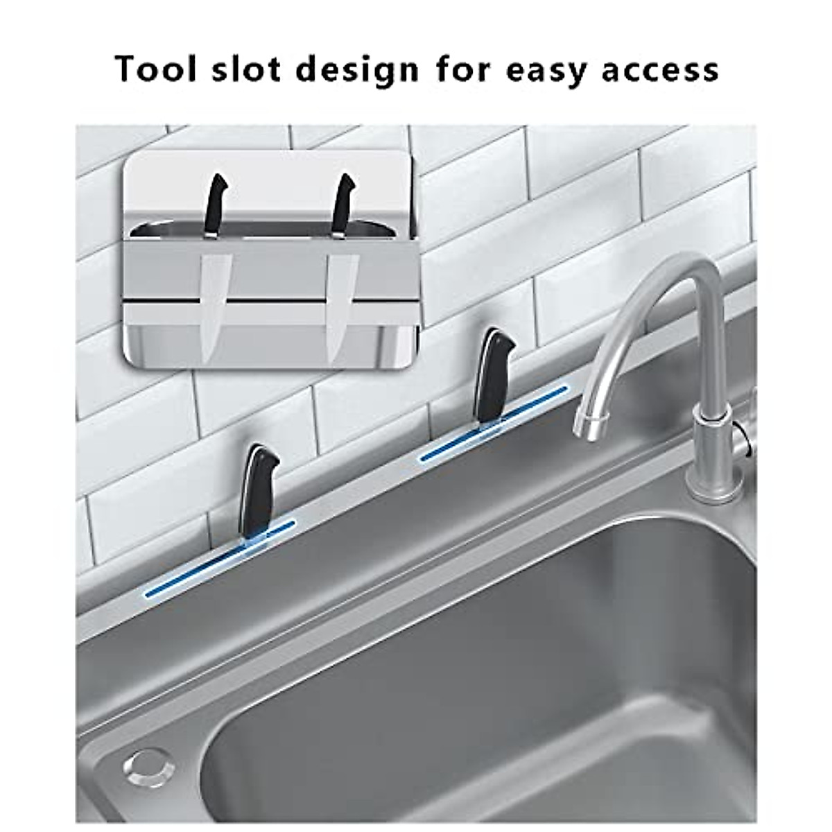 ORNBDDM Commercial Stainless Steel Sink，Stainless Steel Utility Sink,Single Bowl Commercial Kitchen Sink w/Workbench, Utility Kitchen Sinks W/Faucet/Drain Kit 90 * 50 * 80cm/35.4 * 19.7 * 31.5in A