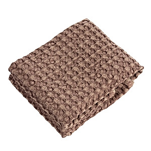 Bloomingville Cotton Waffle Weave, Brown Tea Towel, Purple