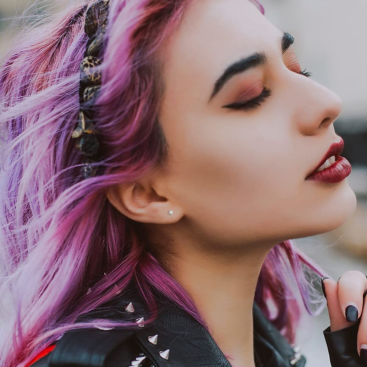 Beyond Brilliance Natural Diamond Earrings for Women | Small Round Stud Earrings with Screw Back | 14K White Gold | Fine Jewelry for Her | Gift Box Included