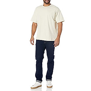 Amazon Aware Men's Oversized Heavyweight Cotton Short-Sleeve T-Shirt, Beige, 3X-Large