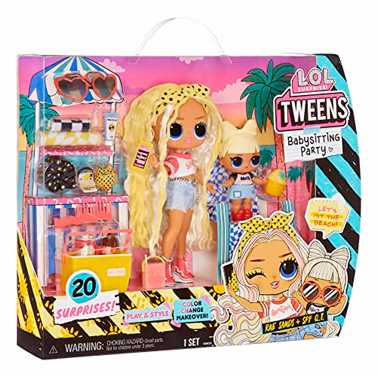 L.O.L. Surprise! Tweens Babysitting Beach Party with 20 Surprises Including Color Change Features and 2 Dolls – Great Gift for Kids Ages 4+, Multicolor