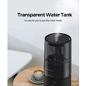 raydrop Humidifiers for Bedroom, Cool Mist Humidifiers for Babies, 1.70L Quiet Ultrasonic Humidifier, Space-Saving, Filterless, Auto Shut Off - (0.45 Gallon, US 110V)