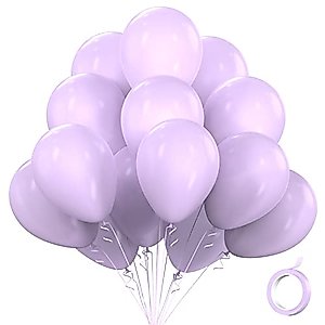Lavender Balloons Latex Party Balloons - 60 Pack 12 Inch Light Purple Balloon Pastel Purple Helium Balloons Lilac Balloons for Baby Shower Birthday Party Wedding Engagement Graduation Bachelorette Party Decoration