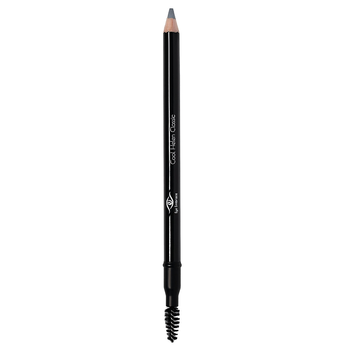 Eye Embrace Cool Helen Classic: Light Gray Wooden Eyebrow Pencil – Waterproof, Double-Ended Pencil with Sharpener & Spoolie Brush, Cruelty-Free