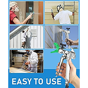 Spray Nozzle Spray tip Reversible Spray Tips Airless Paint Sprayer Nozzle Tips Airless Paint Spray Machine Parts for Homes Buildings Garden Decks Fences (5 Pieces - 211, 313, 415, 517, 623)