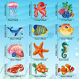 30 Pcs Tropical Fish Hanging Swirls Under the Sea Party Decorations Ceiling Decor for Boys Girls Kids Ocean Themed Party Mermaid Creatures Baby Beach Party Supplies Under the Sea Decor (Mixed Style)