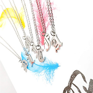 Elefezar Old English Initial Pendant Necklace Letter L Womens Gifts