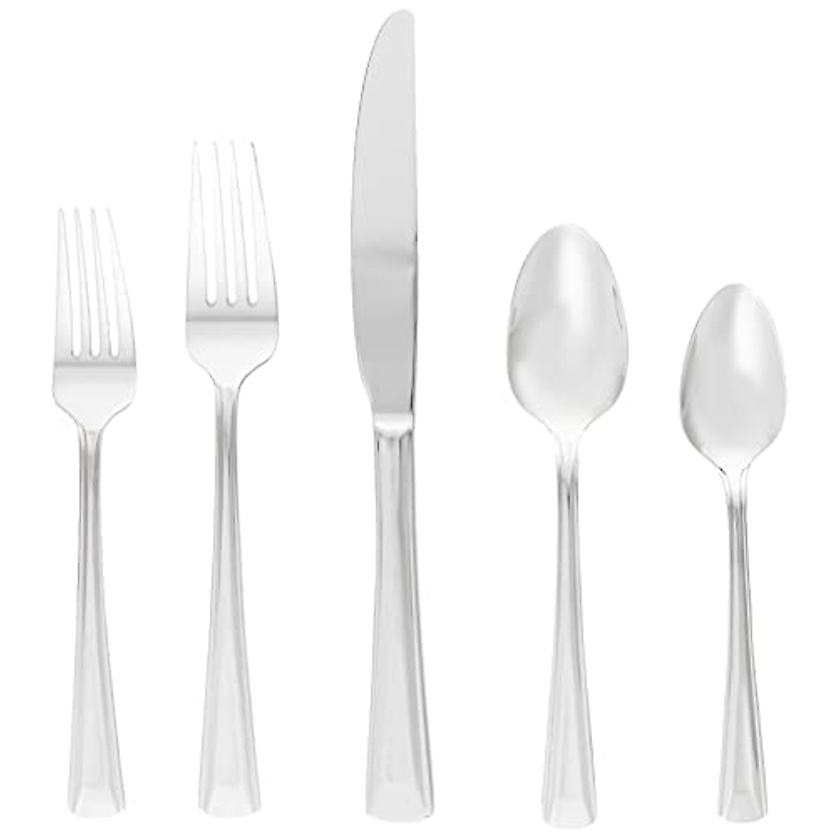 Oneida Cella 42 Piece Everyday Flatware, Service for 8, 18/0 Stainless Steel, Silverware Set
