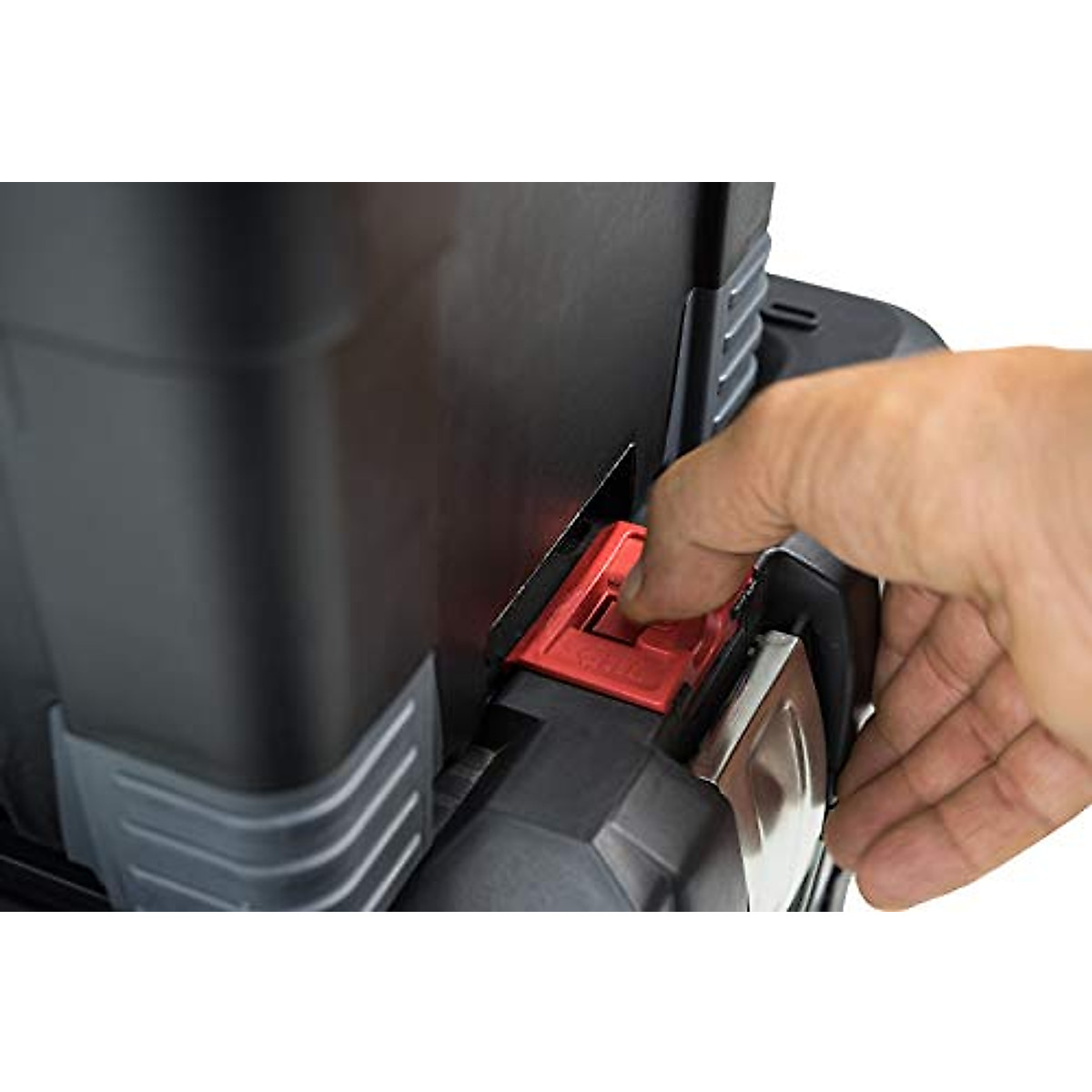 Keter Mobile Hawk Cart and Stackable Tool Box System and Organizer with Telescopic Comfort Grip Handle - Perfect Organization and Storage Chest for Power Drill, Tape Measure, and Small Parts