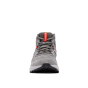 Columbia Men's Plateau Venture Mid, Titainium Grey Steel/Fiery Red, 15