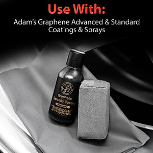 Adam's Polishes Suede Applicator (2 Pack) Car Detailing Sponge Applicator, Use With Ceramic Coating For Cars, Ceramic Spray Coating, Graphene Coatings On Car Paint, Metal, Plastic Trim, Rubber & Glass