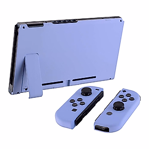 eXtremeRate DIY Replacement Shell Buttons for Nintendo Switch, Light Violet Back Plate for Switch Console, Custom Housing with Full Set Buttons for Joycon Handheld Controller [Only Shell, NO Console]