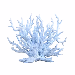 Mallofusa Blue Artificial Aquarium Plant Ornament Decor Plastic Coral Reef Fish Tank Decoration