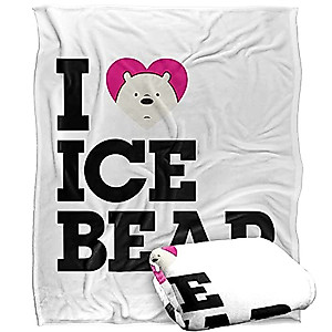 We Bare Bears Heart Ice Bear Officially Licensed Silky Touch Super Soft Throw Blanket 50" x 60"