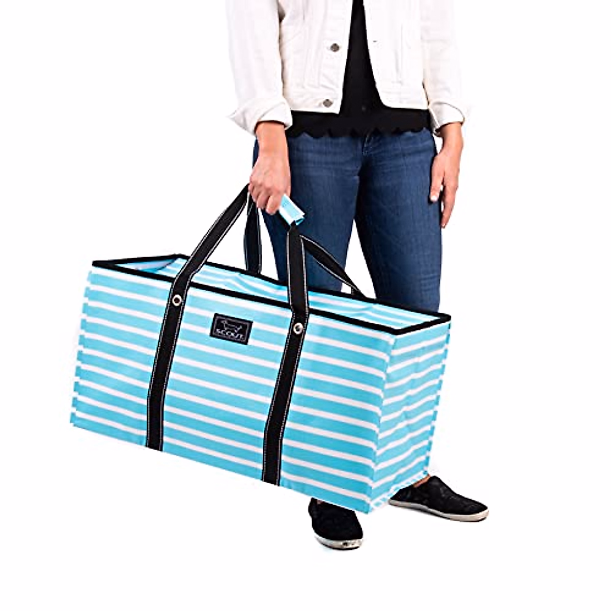 SCOUT Errand Boy - Extra Large Lightweight Utility Tote with Breakaway Zipper - Collapsible Grocery and Market or Beach Tote