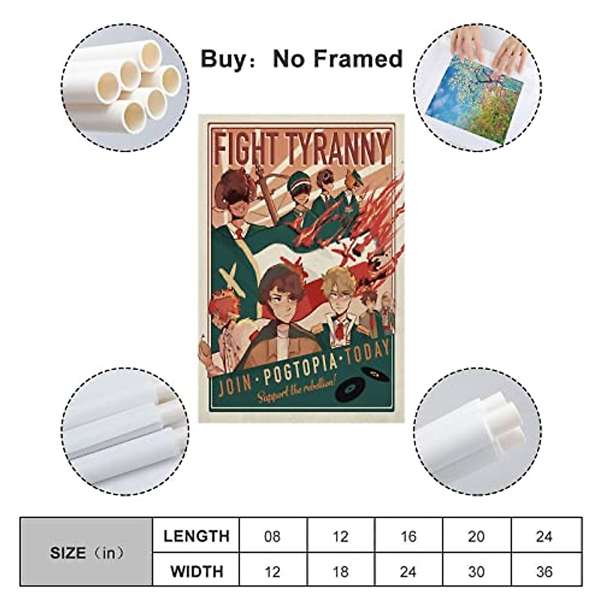 NIUBB Dream SMP Pogtopia GerHom Poster Canvas 90s Wall Art Room Aesthetic Posters Gift 16x24inch(40x60cm)