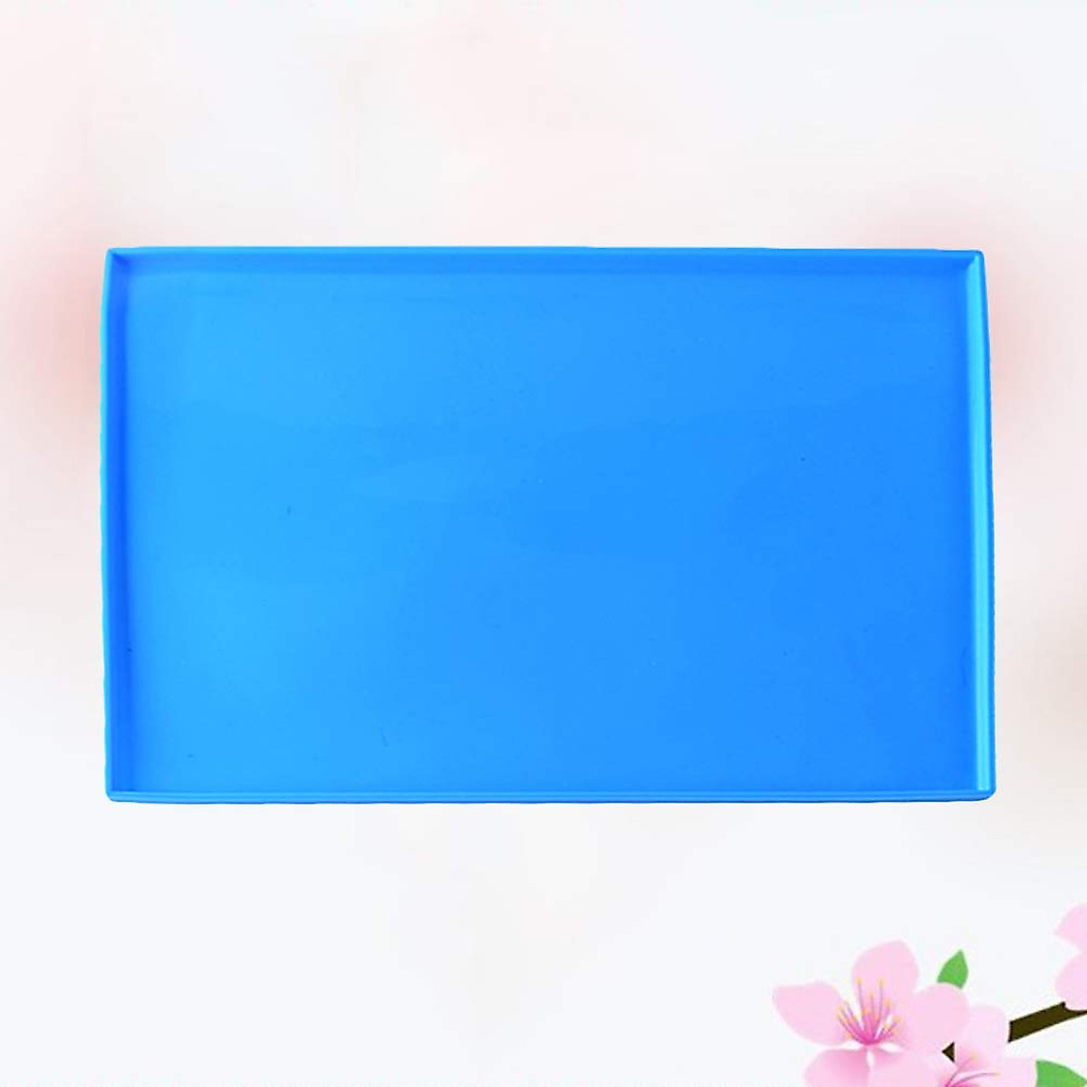 Hemoton Swiss Roll Cake Mat Flexible Baking Tray Jelly Roll Pan Silicone Cookies Mold Bakeware (Blue)