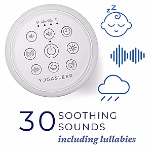 Yogasleep Duet White Noise Sound Machine & Night Light, 30 Natural Sounds, Bluetooth-Wireless Speaker for Travel, Office Privacy, Concentration, Sleep Aid for Adults & Baby, Registry & Nursery Gift