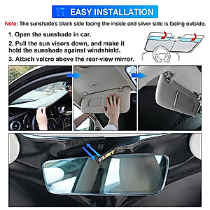 KUST Windshield Sun Shade for 2014-2022 Ford EcoSport Accessories Sunshade Foldable Window Sun Visor Protector Blocks UV Rays Keep Your Car Cool