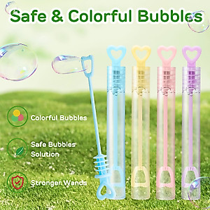 TOY Life 36 Bubbles Party Favors for Kids Mini Bubble Wands Bulk with Gift Cards Bubble Maker Kids Goodie Bag Stuffer for Classroom Wedding Birthday Party Decoration Easter Basket Stuffers for Kids