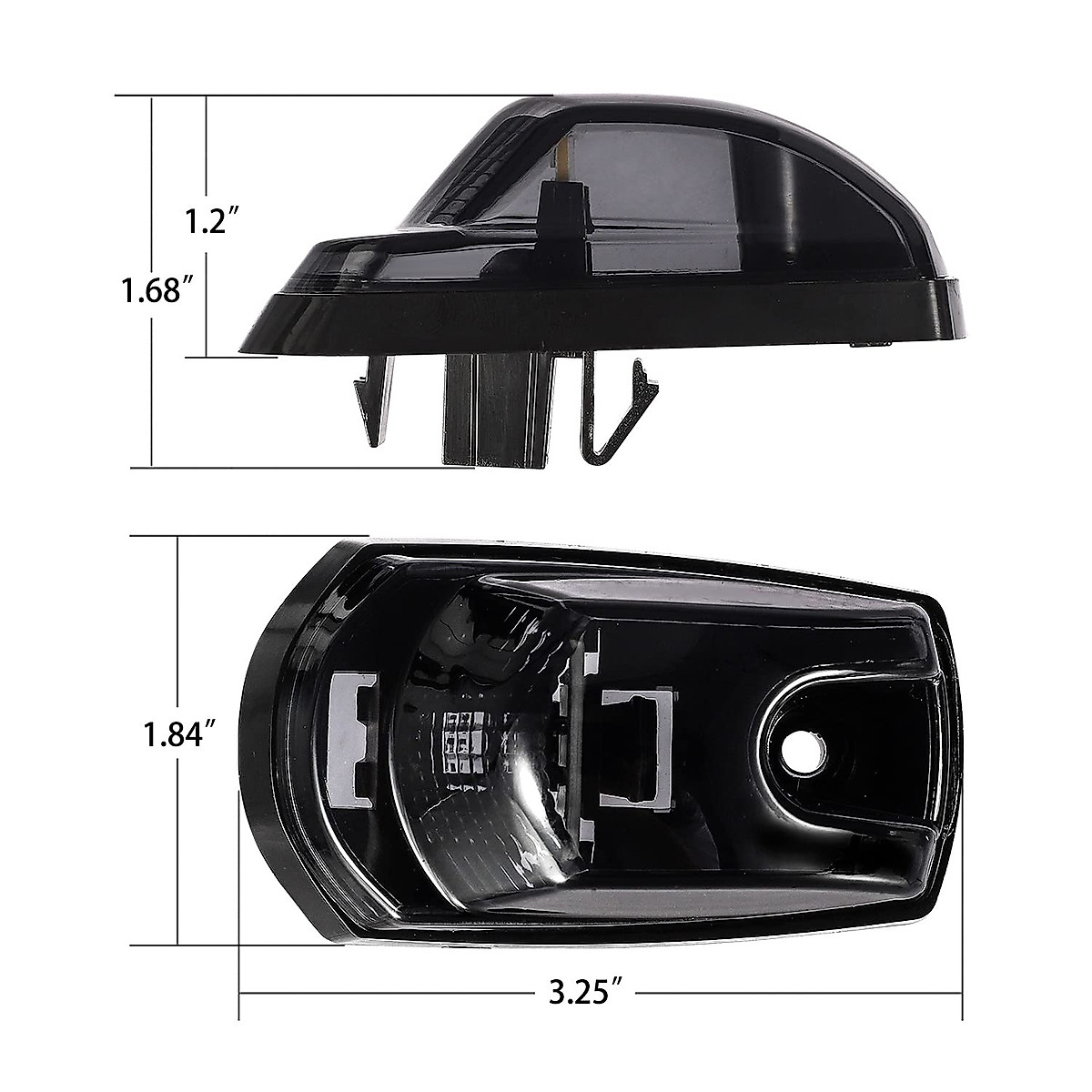 Partsam 5Pcs for F250 F350 F450 Smoke Cab Lights Amber LED Cab Marker Roof Running Top Clearance Lights Assembly Compatible with Ford F-250 F-350 F-450 F-550 Super Duty 2017-2021 264343BK