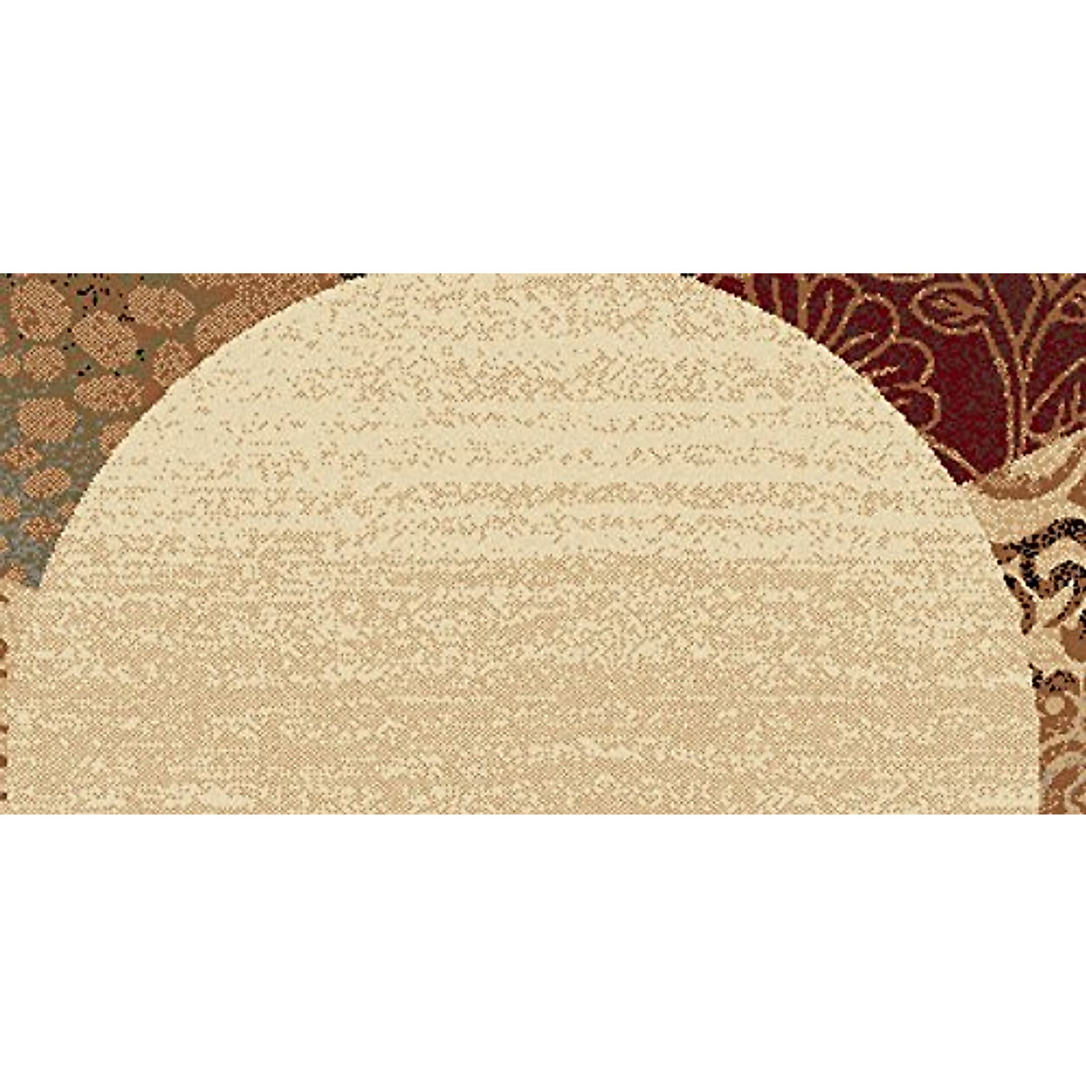 Sedona Transitional Floral Beige Round Area Rug, 8' Round