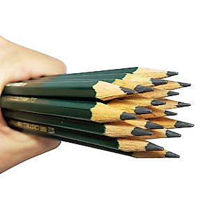 Faber-Castell Pencils, Castell 9000 Artist graphite pencils, 4B black lead Pencil for drawing, sketch, shading - box of 12