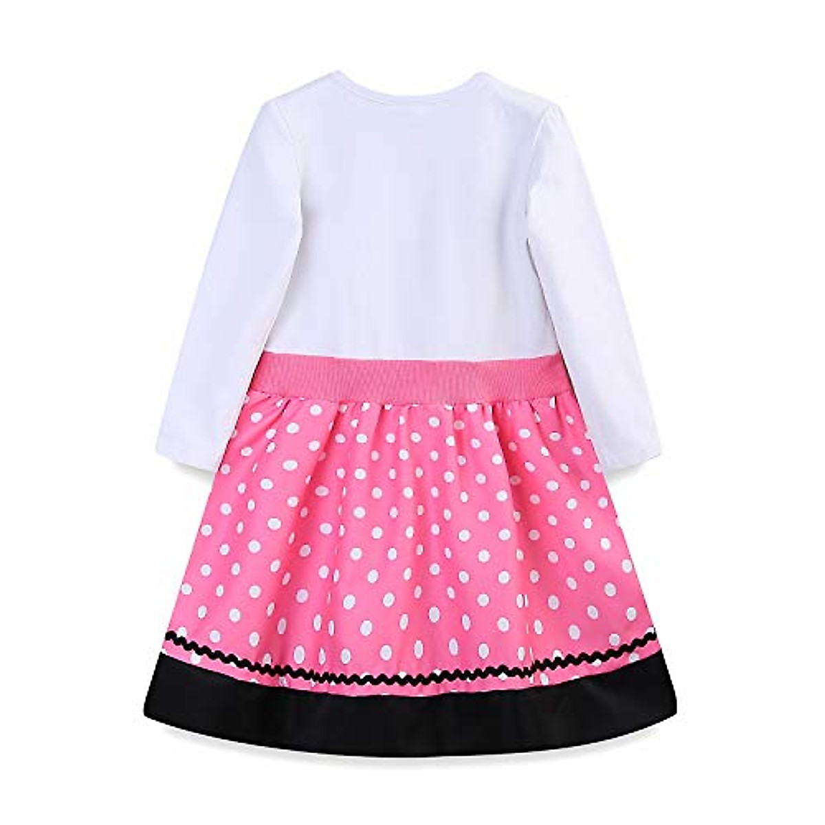 Mud Kingdom 6 Year Old Birthday Dress Girl Cute 6 Long Sleeve Pink