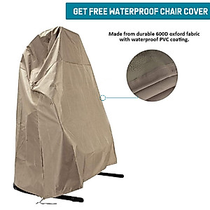 2 Person Swing Chair with Stand, X-Large Wicker Rattan Hanging Egg Chair Loveseat Chair with Cushion and Cover for Indoor Outdoor Bedroom Patio Garden (Black Frame + Dusty Blue Cushion)