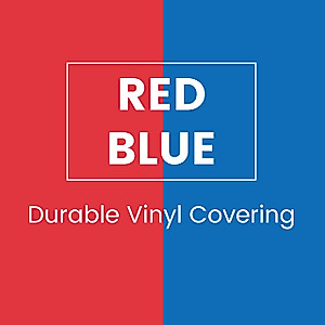 ECR4Kids Premium Folding Rest Mat, 4-Section, 2in, Sleeping Pad, Blue/Red, 1-Piece