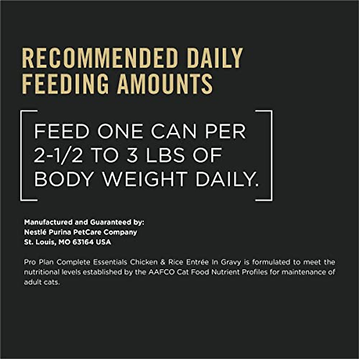 Purina Pro Plan High Protein Cat Food Complete Essentials Wet Gravy, Chicken and Rice Entree - (24) 3 oz. Pull-Top Cans