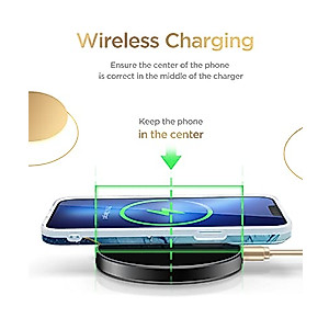 GVIEWIN for iPhone 13 Pro Case 6.1 Inch 2021, [10FT Military Grade Drop Protection] Marble Phone Case Slim Glossy Soft TPU Shockproof Protective Cover for Women Men Stylish Phone Cases(Navy Blue)