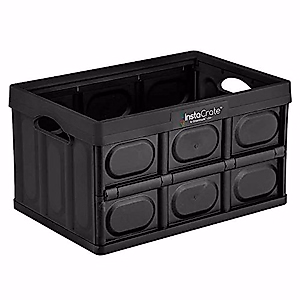 3-pack Instacrate Collapsible 12-gallon Storage Bin for Easy Storage (Black)