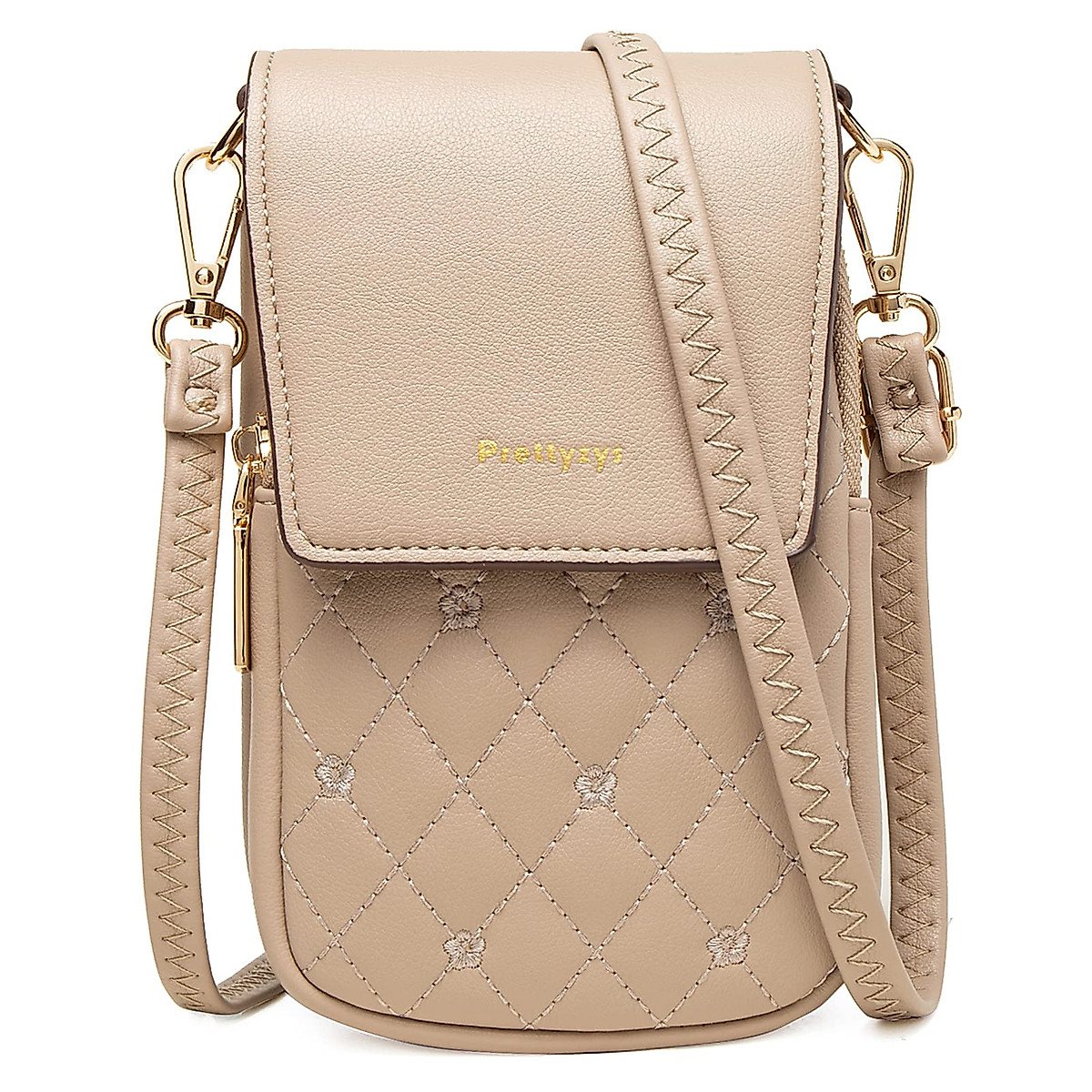 KINOUCHI Cell Phone Purse Small Crossbody Bags for Women - Leather Shoulder Handbag Wallet Messenger Bag for Travelling