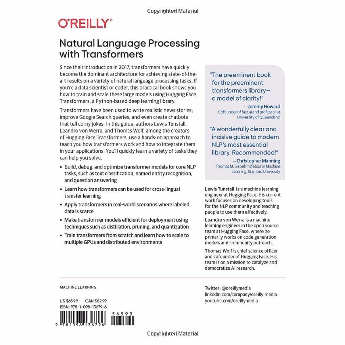 Natural Language Processing with Transformers, Revised Edition