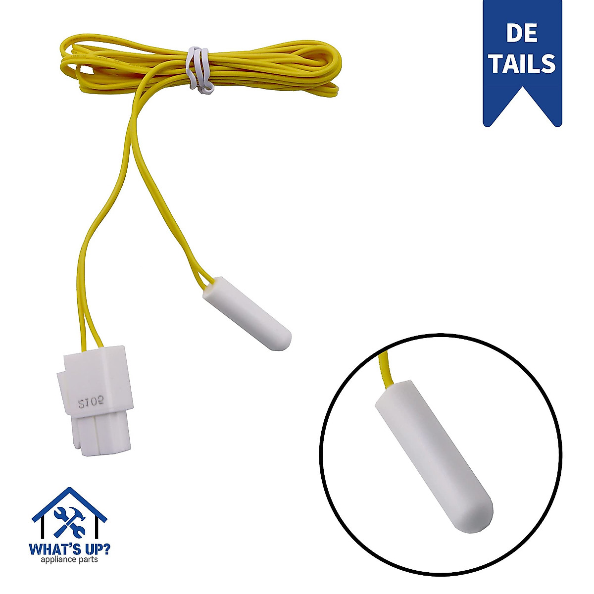 What's Up? DA32-00006J Refrigerator Temperature Sensor Replacement Part for Samsung Refrigerators Compatible RF27T5501SG/AA, RF28T5101SR/AA, RF27T5241SR/AA, RF27T5201SG/AA