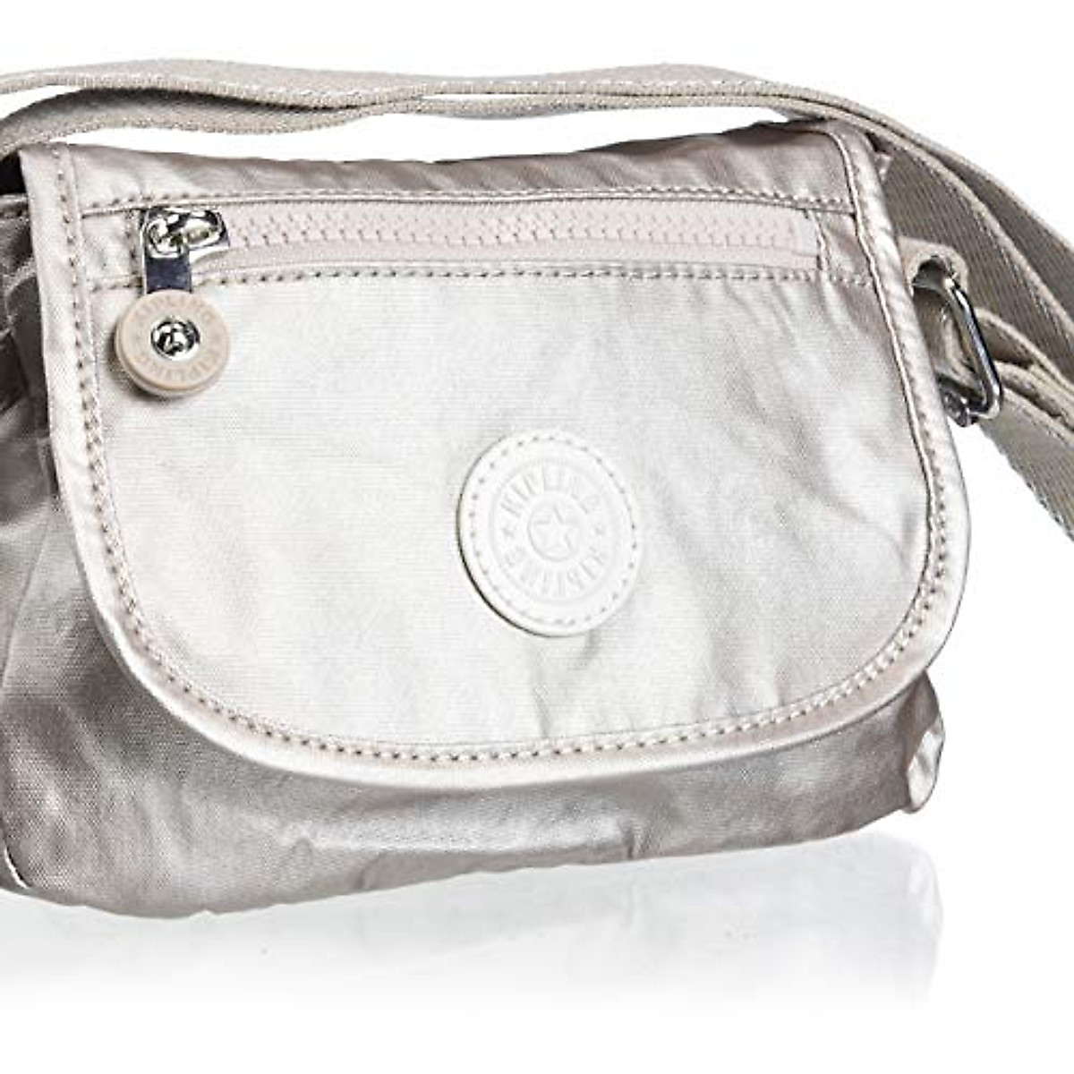 Kipling Sabian Mini Crossbody Bag-Small Cross Body Purse, Metallic Glow, 7.75"L x 5.75"H x 3.5"D